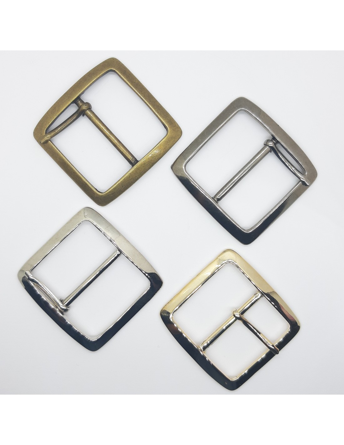 Hebilla metálica cuadrada de 4 cms | Mercería Alfambra